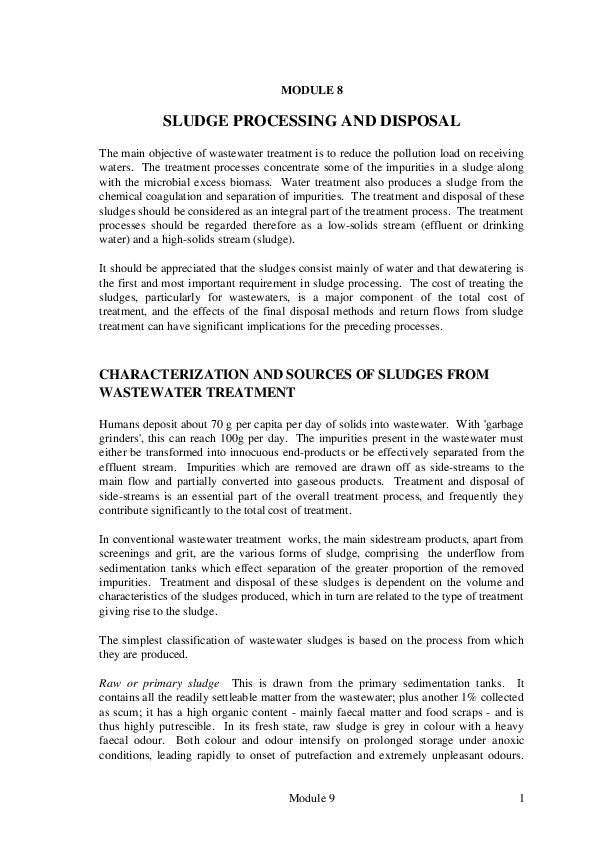 (DOC) Sludge Disposal