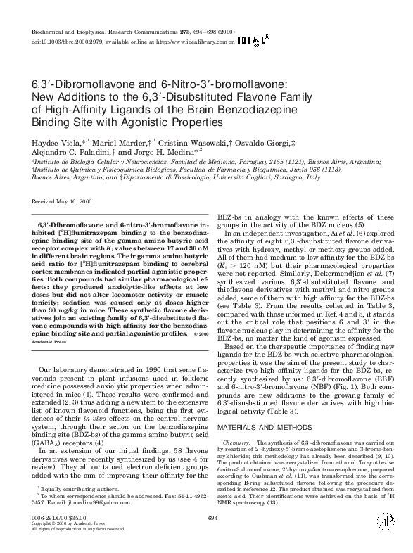 (PDF) 6,3′-Dibromoflavone and 6-Nitro-3′-bromoflavone: New Additions to ...
