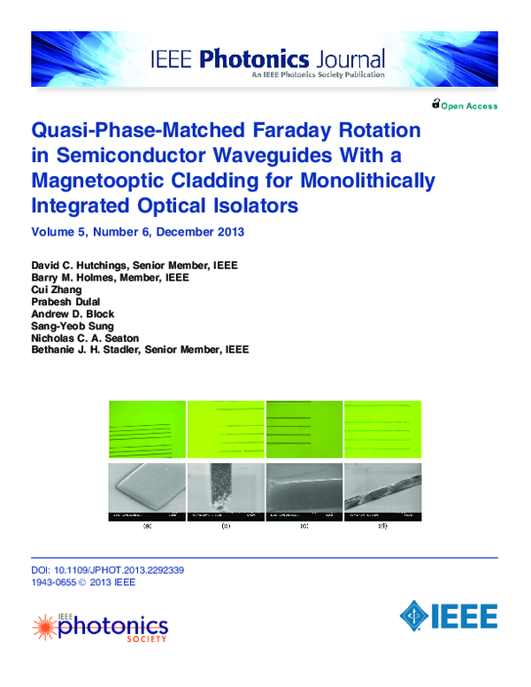 (PDF) Quasi-Phase-Matched Faraday Rotation in Semiconductor Waveguides With a Magnetooptic ...