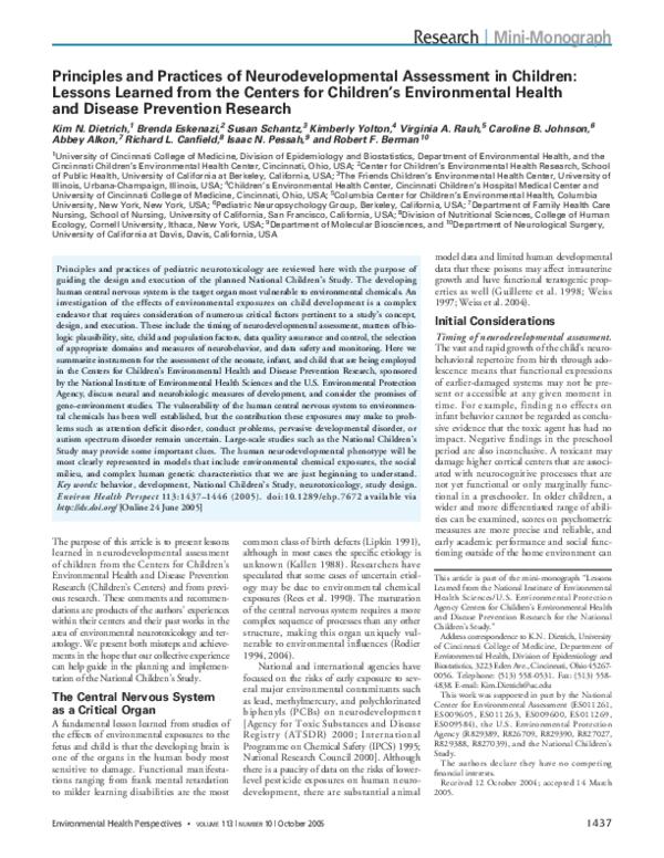 (PDF) Principles and Practices of Neurodevelopmental Assessment in ...