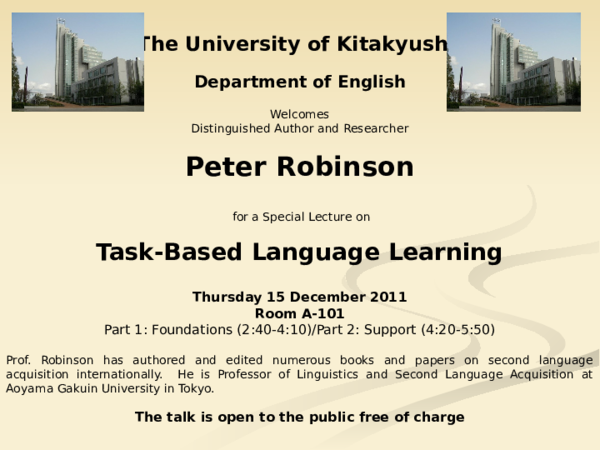 (PPT) 2011 Dec. 15: Peter Robinson - Task complexity, task sequencing ...