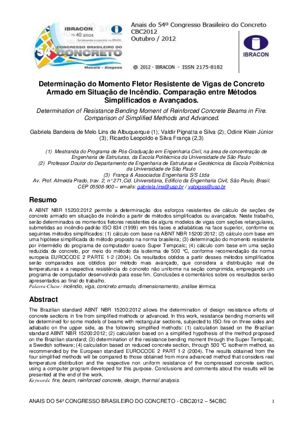 (PDF) Determinação do momento-fletor resistente de vigas de aço de alma ...