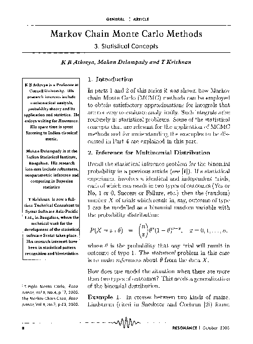 Pdf Markov Chain Monte Carlo Methods