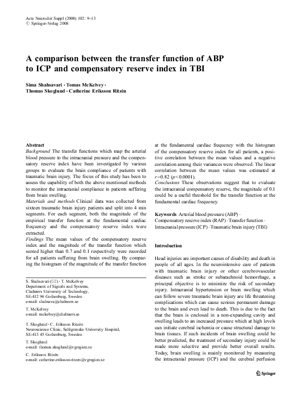(PDF) A comparison between the transfer function of ABP to ICP and ...