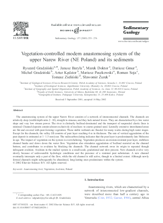(PDF) Vegetation-controlled modern anastomosing system of the upper ...