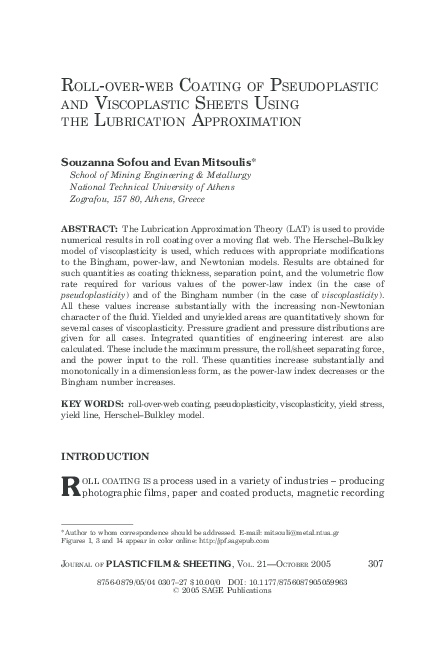 (PDF) Roll-over-Web Coating of Pseudoplastic and Viscoplastic Fluids ...