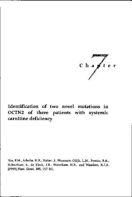 (PDF) Identification of two novel mutations in OCTN2 of three patients ...
