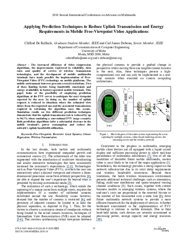 (PDF) Applying Prediction Techniques to Reduce Uplink Transmission and Energy Requirements in ...
