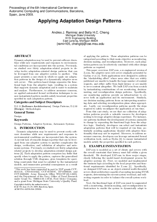 the participants in a design pattern are: