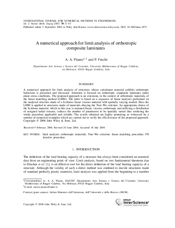 (PDF) Mechanically fastened joints in composite laminates: Evaluation ...