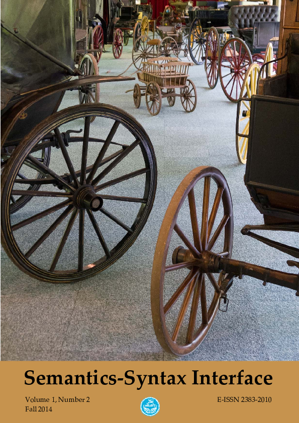 (PDF) Semantics-Syntax Interface (Fall 2014)