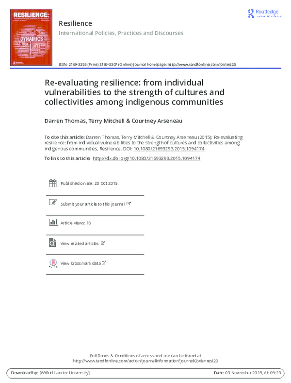(PDF) Re-evaluating Resilience