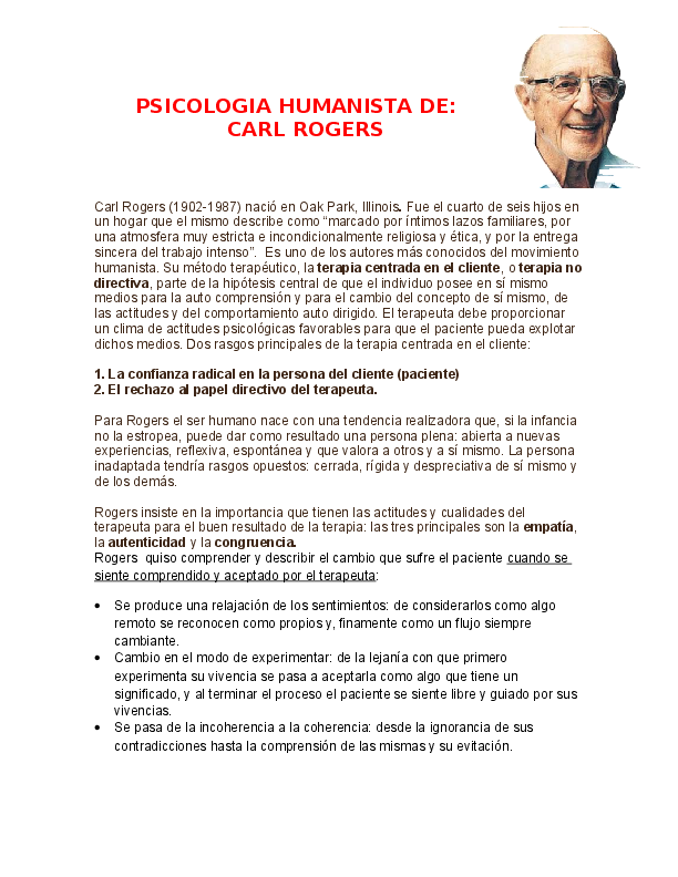 (DOC) Teorías (Autores) Paradigma Fenomenologico Humanista