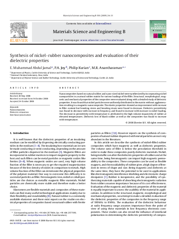 (PDF) Synthesis of nickel–rubber nanocomposites and evaluation of their ...