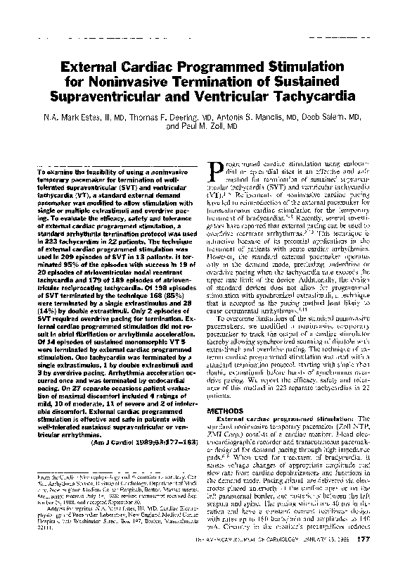 (PDF) External cardiac programmed stimulation for noninvasive ...