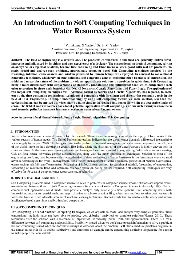 (PDF) An Introduction to Soft Computing Techniques in Water Resources ...