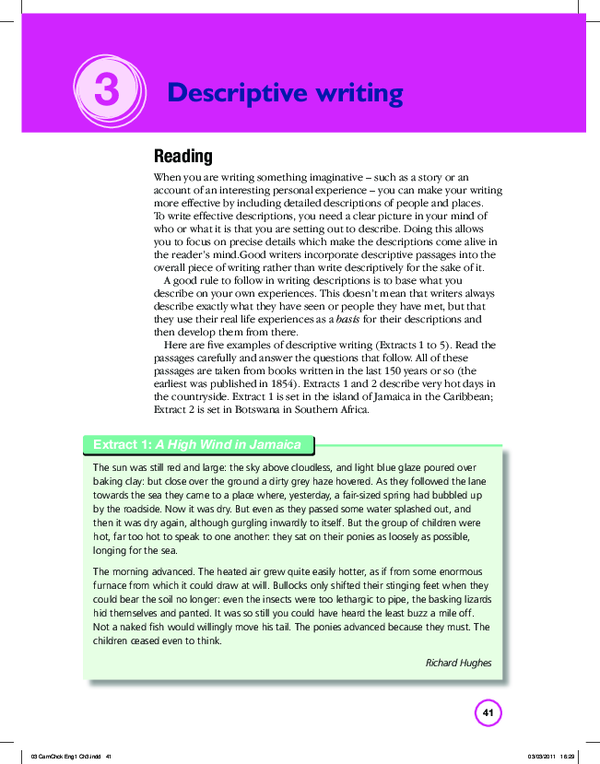 (PDF) Descriptive Writing