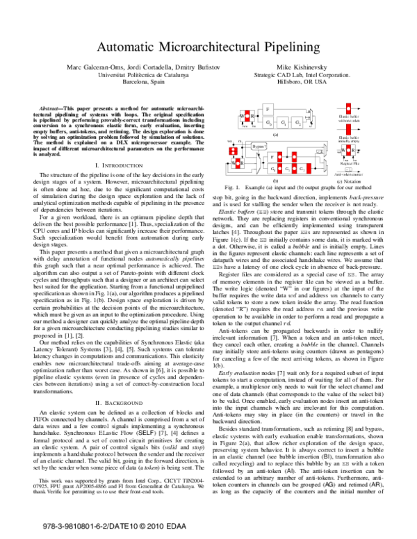 (PDF) Automatic microarchitectural pipelining | Jordi Cortadella - Academia.edu