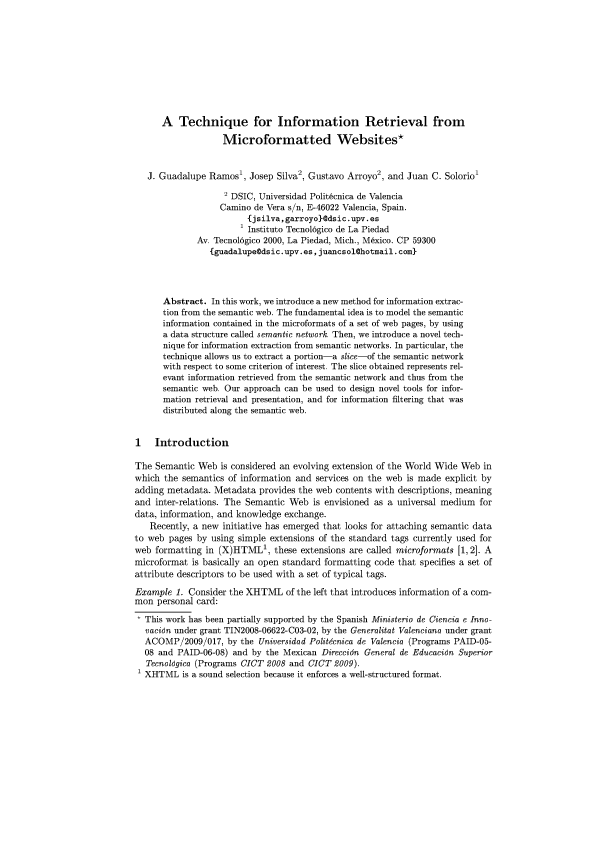 Pdf Information Retrieval From The Semantic Web Based On Microformats And Semantic Networks