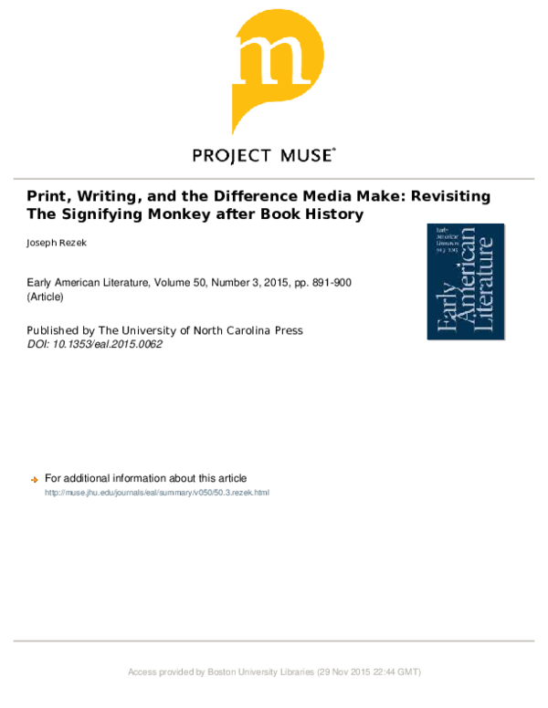 (PDF) Print, Writing, and the Difference Media Make: Revisiting "The ...