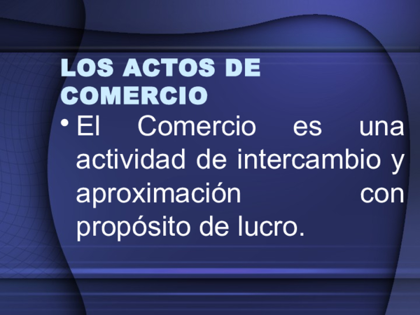 (PPT) LOS ACTOS DE COMERCIO