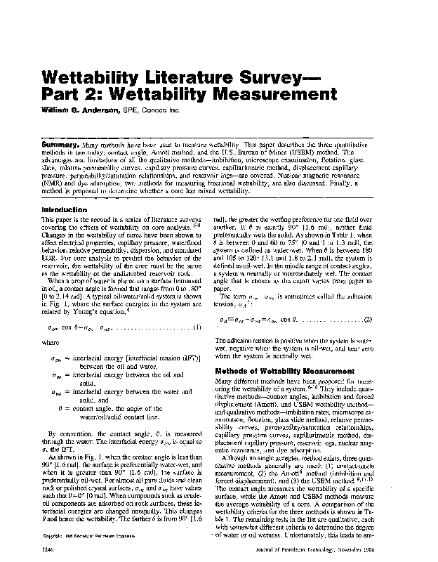 (PDF) Wettability Literature Survey Part 2