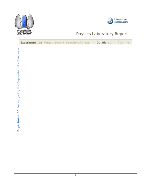 (DOC) Density of glass lab report