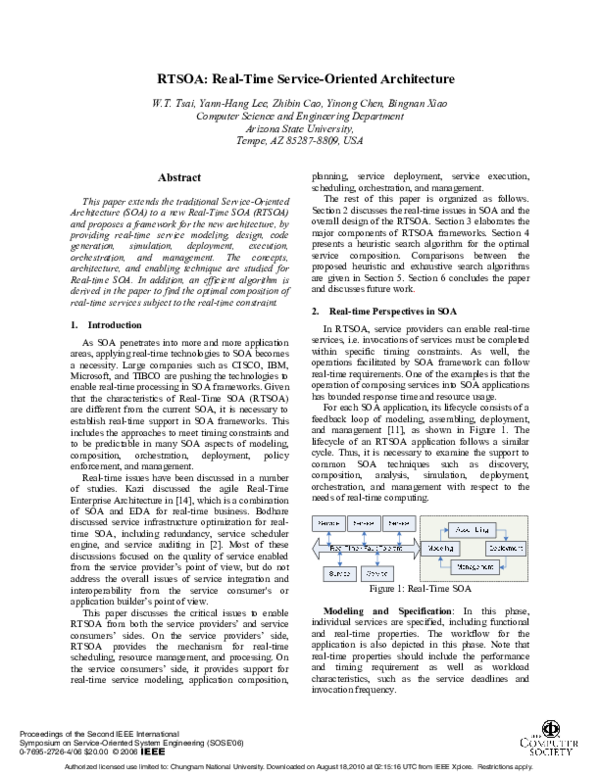 (PDF) RTSOA: Real-Time Service-Oriented Architecture