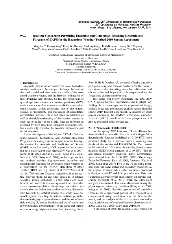 (PDF) 9A.2 Realtime Convection-Permitting Ensemble and Convection-Resolving Deterministic ...
