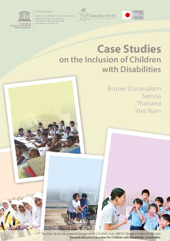 (PDF) Case Studies on the inclusion of children with disabilities ...