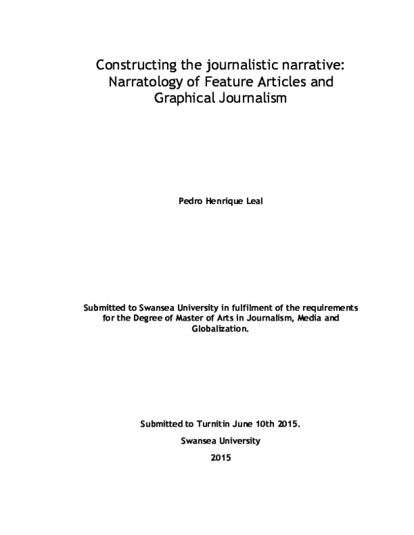(PDF) Constructing the journalistic narrative: Narratology of Feature ...