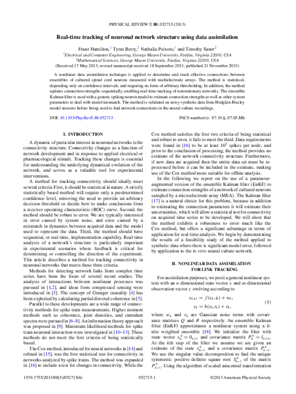 Pdf Real Time Tracking Of Neuronal Network Structure Using Data
