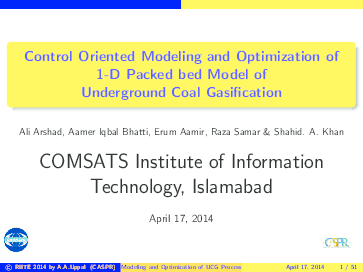 (PDF) Control oriented modeling and optimization of one dimensional packed bed model of ...