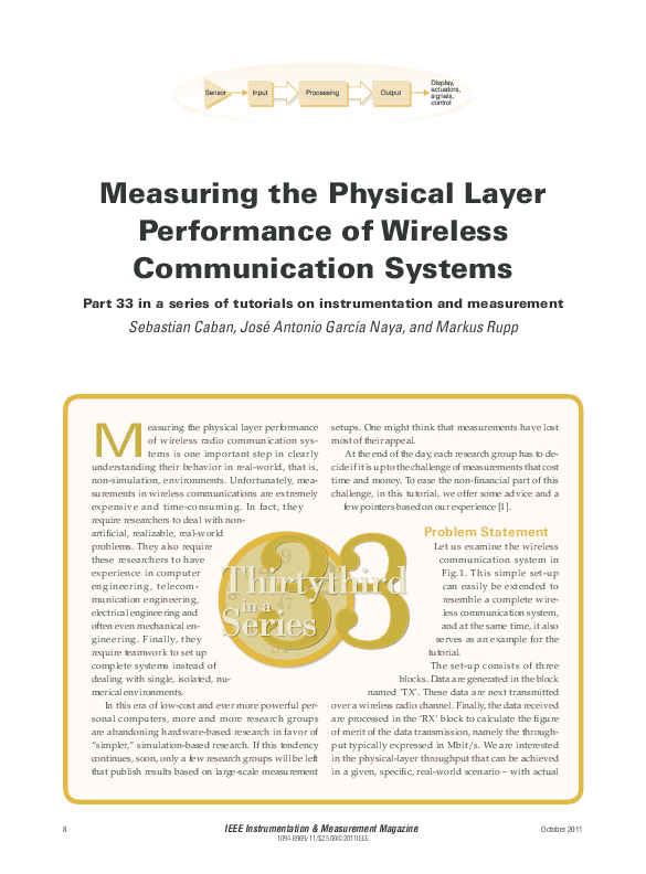(PDF) Measuring the physical layer performance of wireless ...