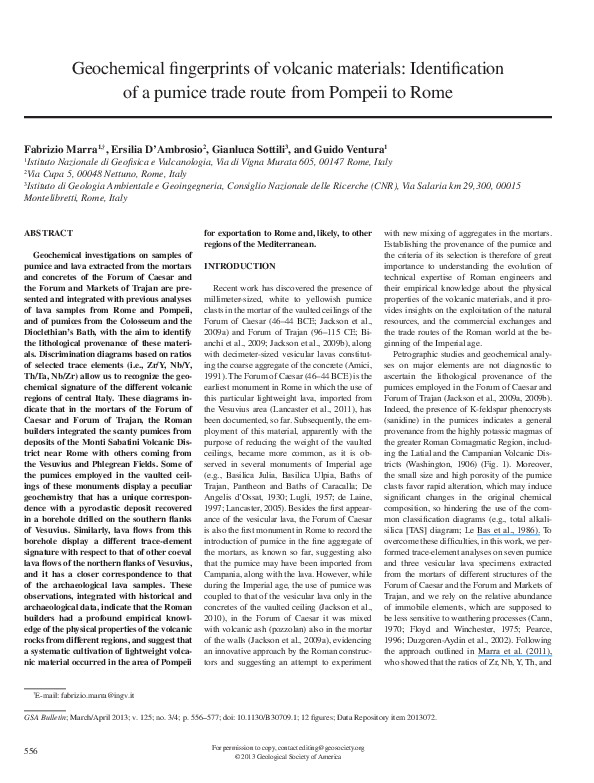 (PDF) Geochemical fingerprints of volcanic materials: Identification of a pumice trade route ...