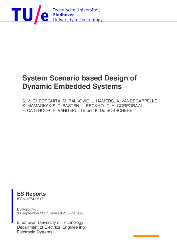 (PDF) System-scenario-based design of dynamic embedded systems