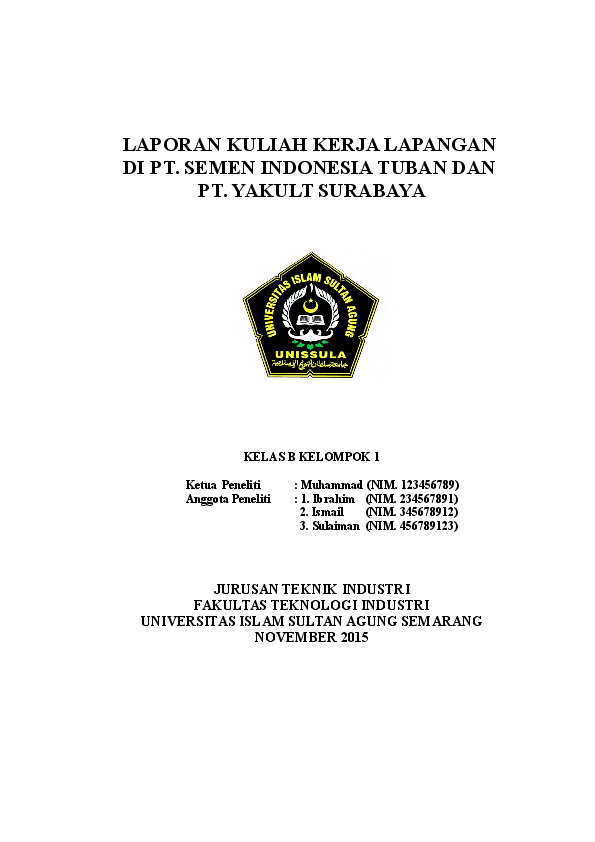 (DOC) Laporan KKL 2015