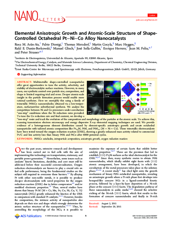 (PDF) Elemental Anisotropic Growth and Atomic-Scale Structure of Shape-Controlled Octahedral Pt ...