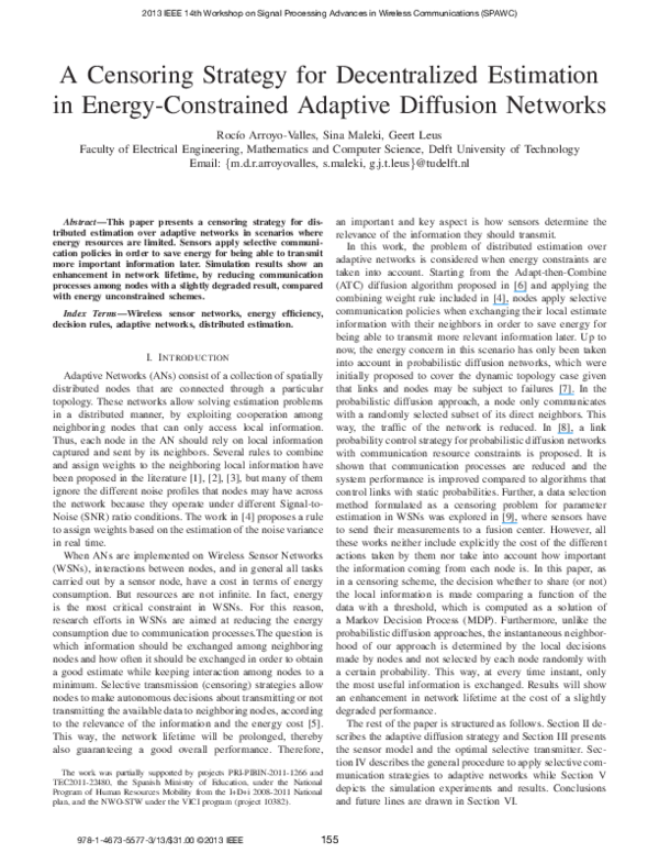 (PDF) A censoring strategy for decentralized estimation in energy ... (PDF) A censoring strategy for decentralized estimation in energy ...