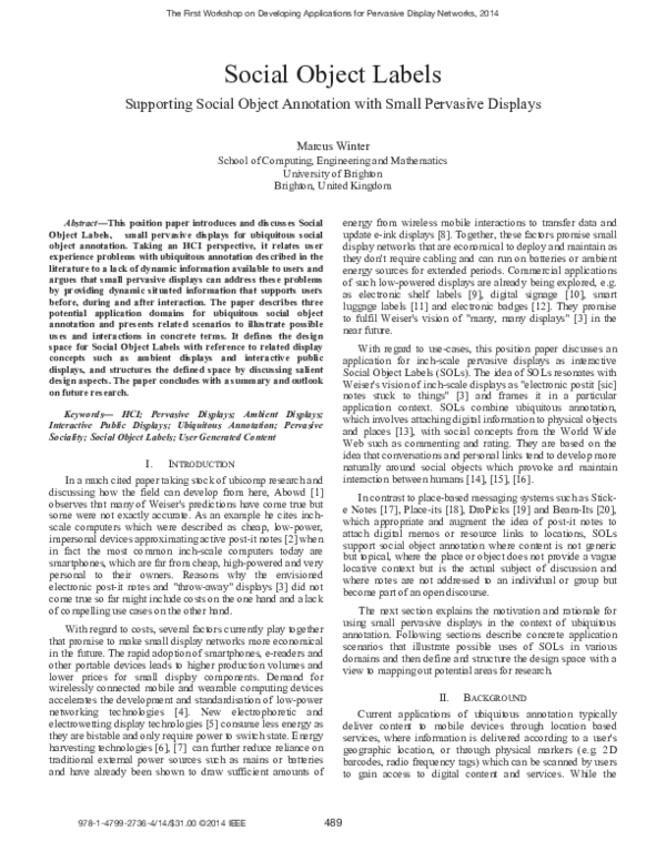 (PDF) Social object labels: Supporting social object annotation with ...