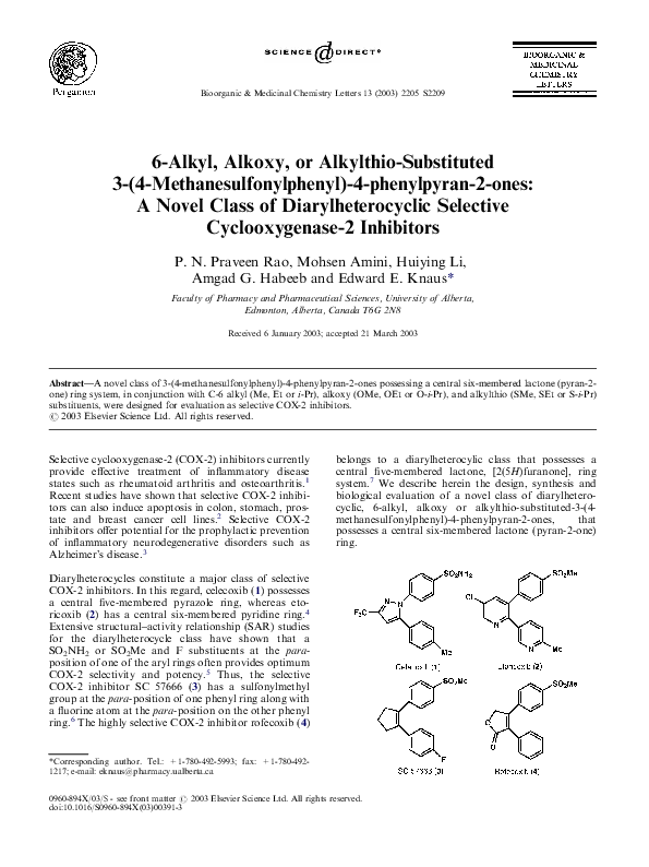 (PDF) 6-Alkyl, alkoxy, or alkylthio-substituted 3-(4 ...