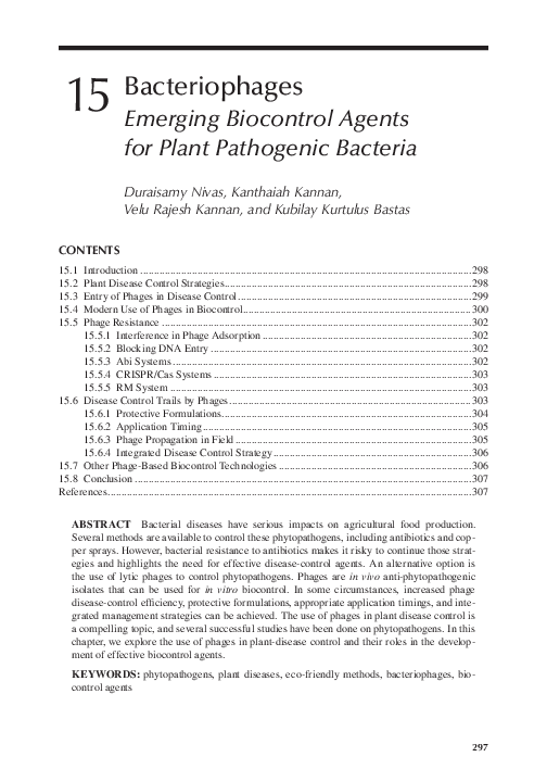 (PDF) Bacteriophages Emerging Biocontrol Agents for Plant Pathogenic Bacteria