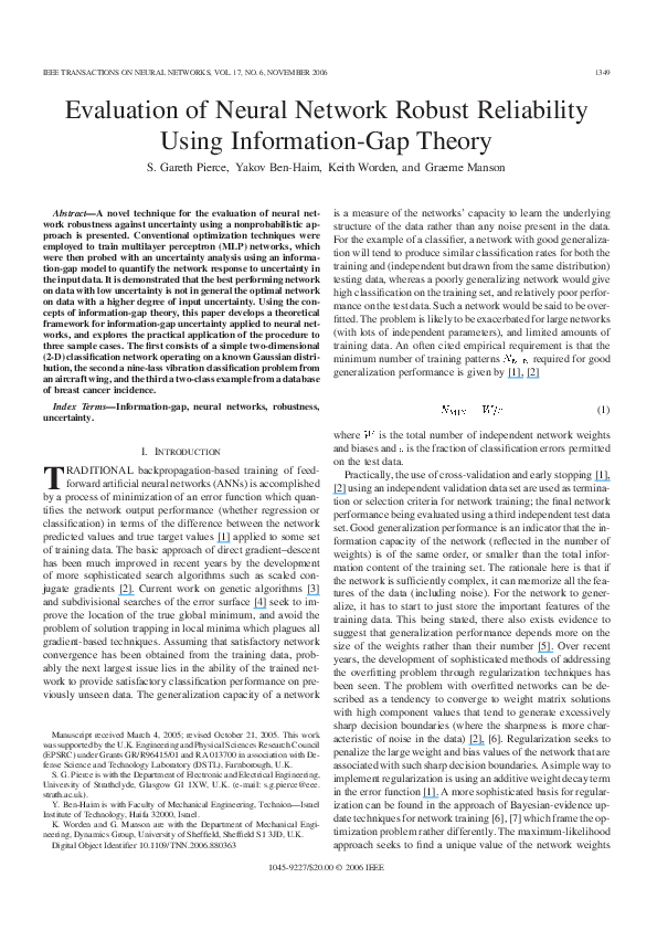 (PDF) Neural Network Reliability Evaluation via Information-Gap Theory
