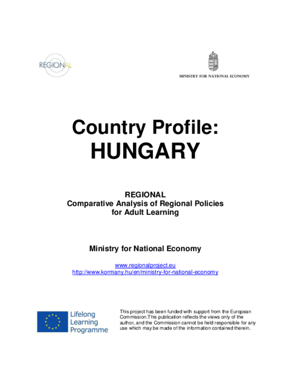 (PDF) Regional project - Country Profile, Hungary