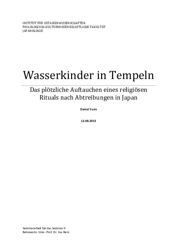 (PDF) Mizuko Kuyo Ritual in Japan