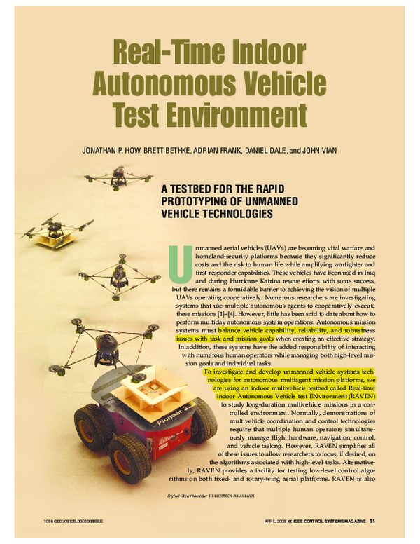 (PDF) Real-time indoor autonomous vehicle test environment