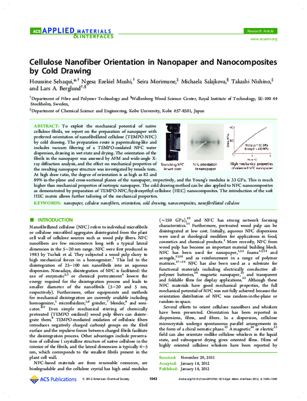 (PDF) Cellulose Nanofiber Orientation in Nanopaper and Nanocomposites ...
