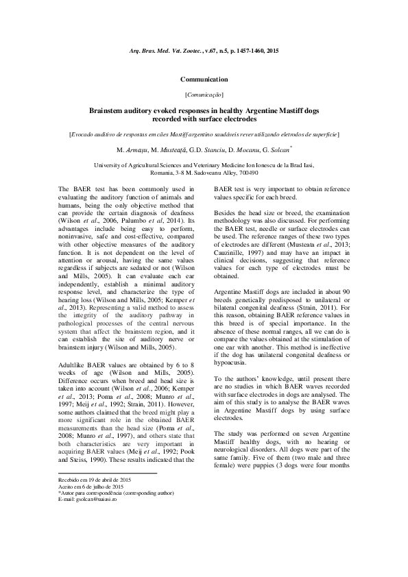 What Is Baer Testing For Dogs