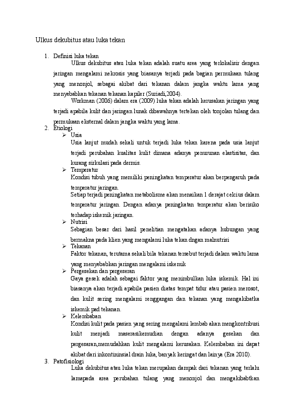(DOC) Ulkus dekubitus atau luka tekan