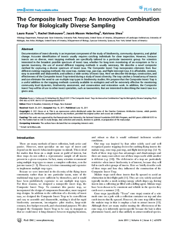 (PDF) The Composite Insect Trap: An Innovative Combination Trap for ...